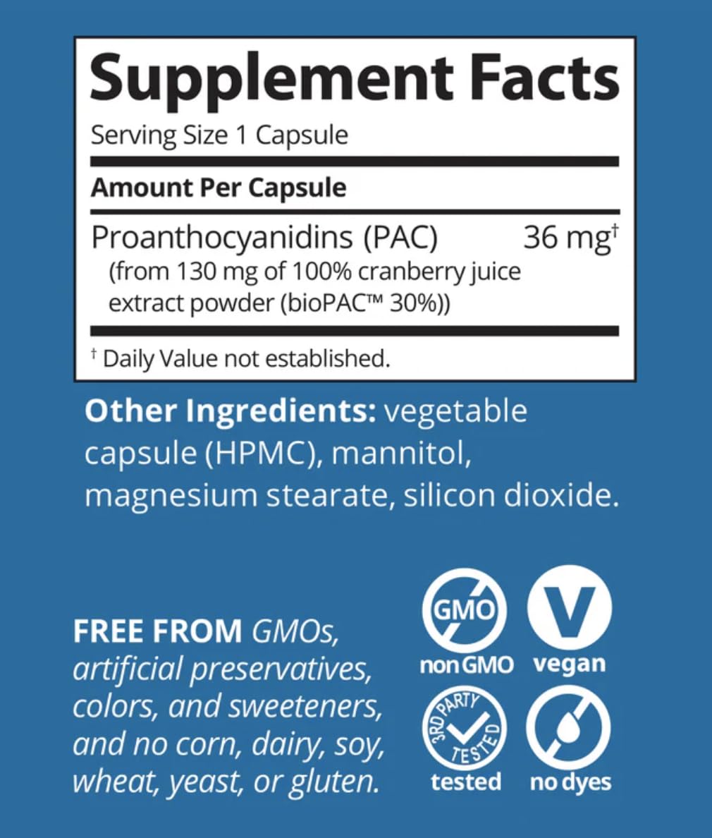 Cranberry capsules for antioxidant support