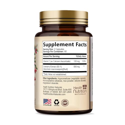 Cranberry capsules for balanced nutrition