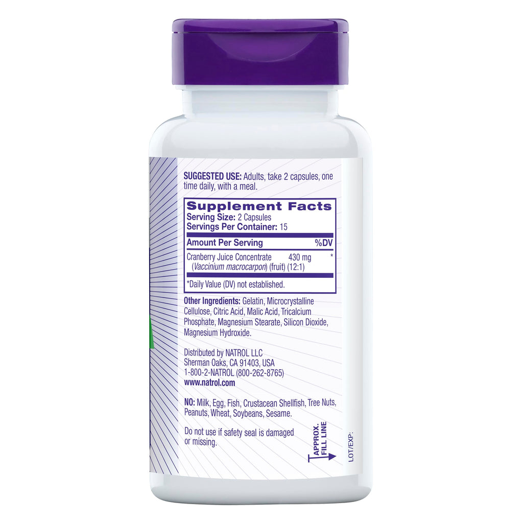 Cranberry capsules for balanced pH