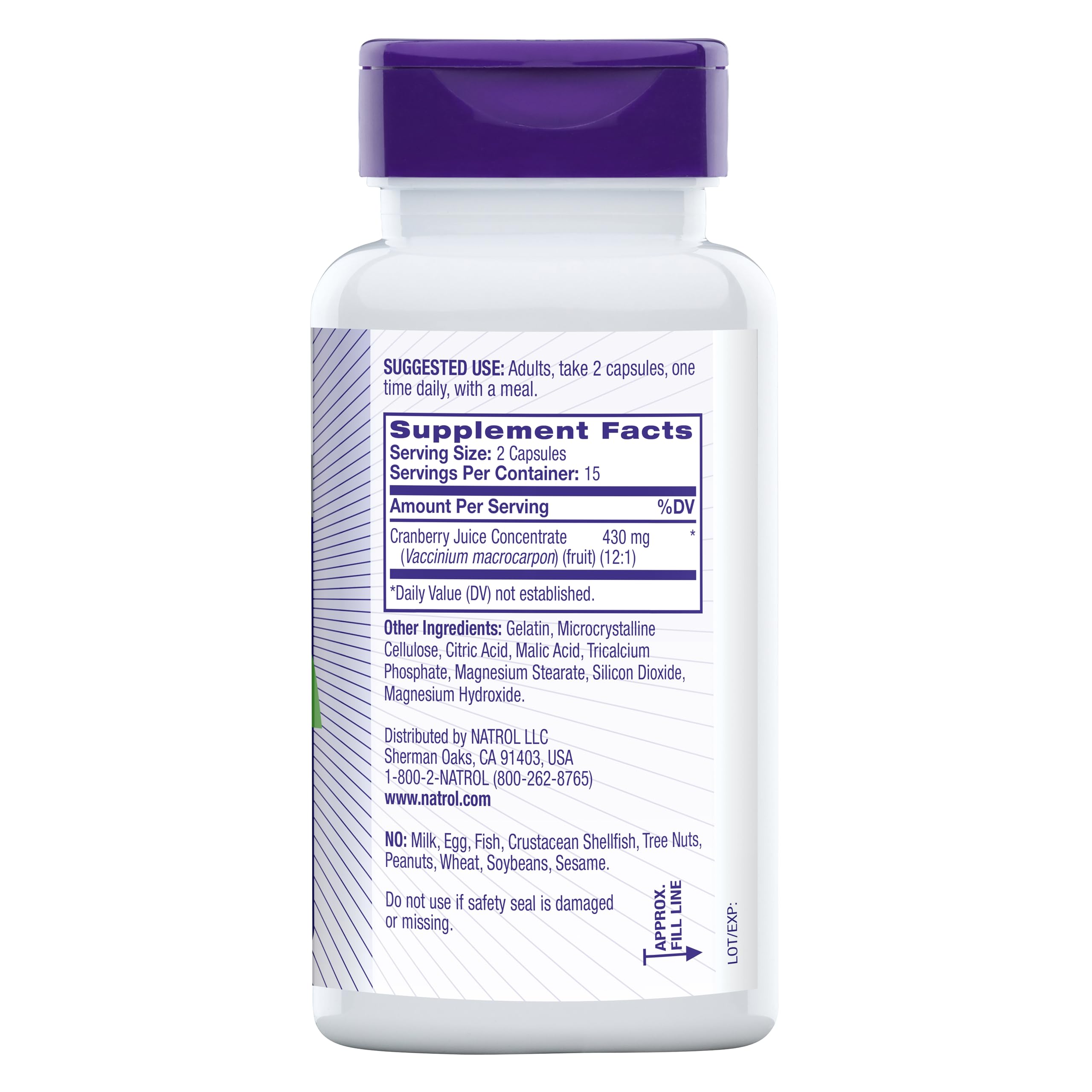 Cranberry capsules for balanced pH