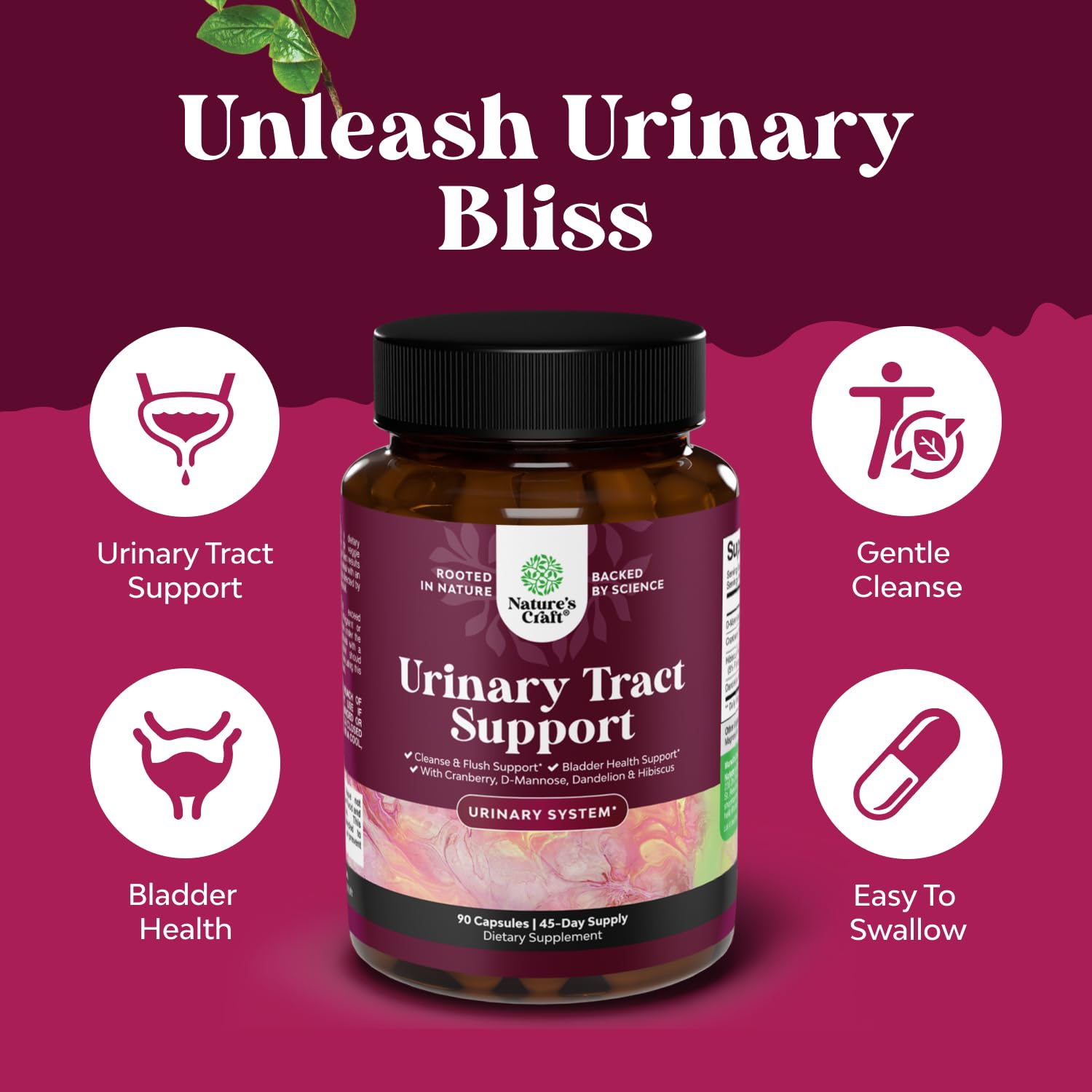 Cranberry capsules for bladder support