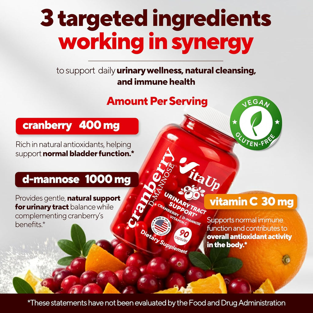Cranberry capsules for bladder support