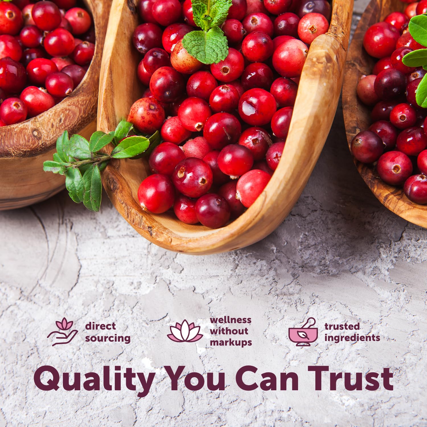 Cranberry capsules for daily vitality