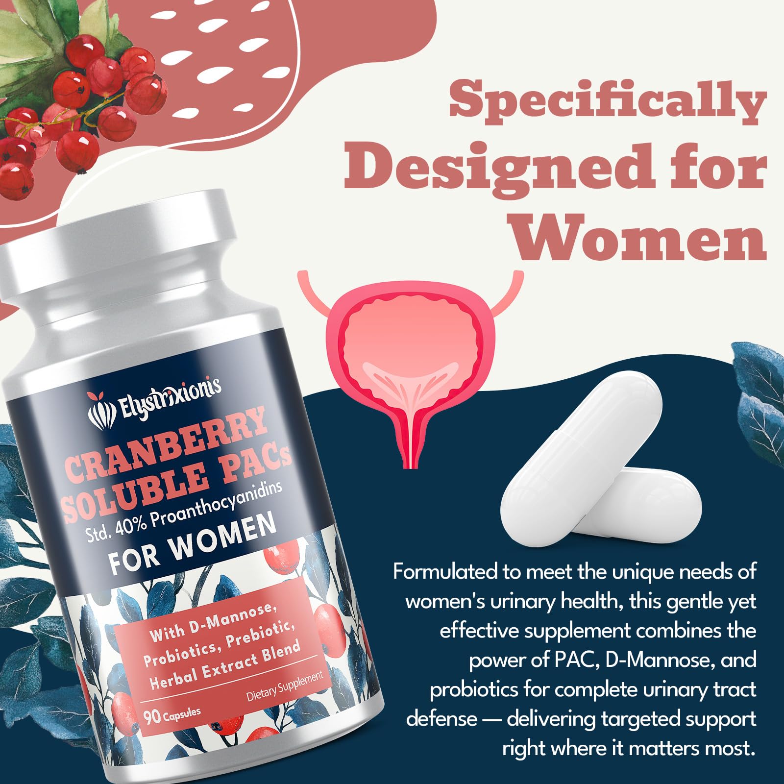 Cranberry capsules for daily wellness