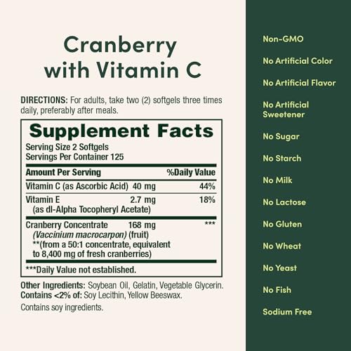 Cranberry capsules for daily wellness