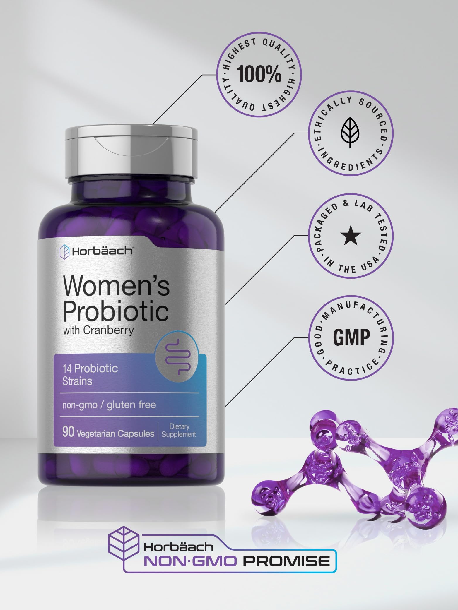Cranberry capsules for digestive support