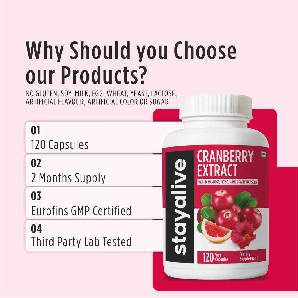 Cranberry capsules for digestive support