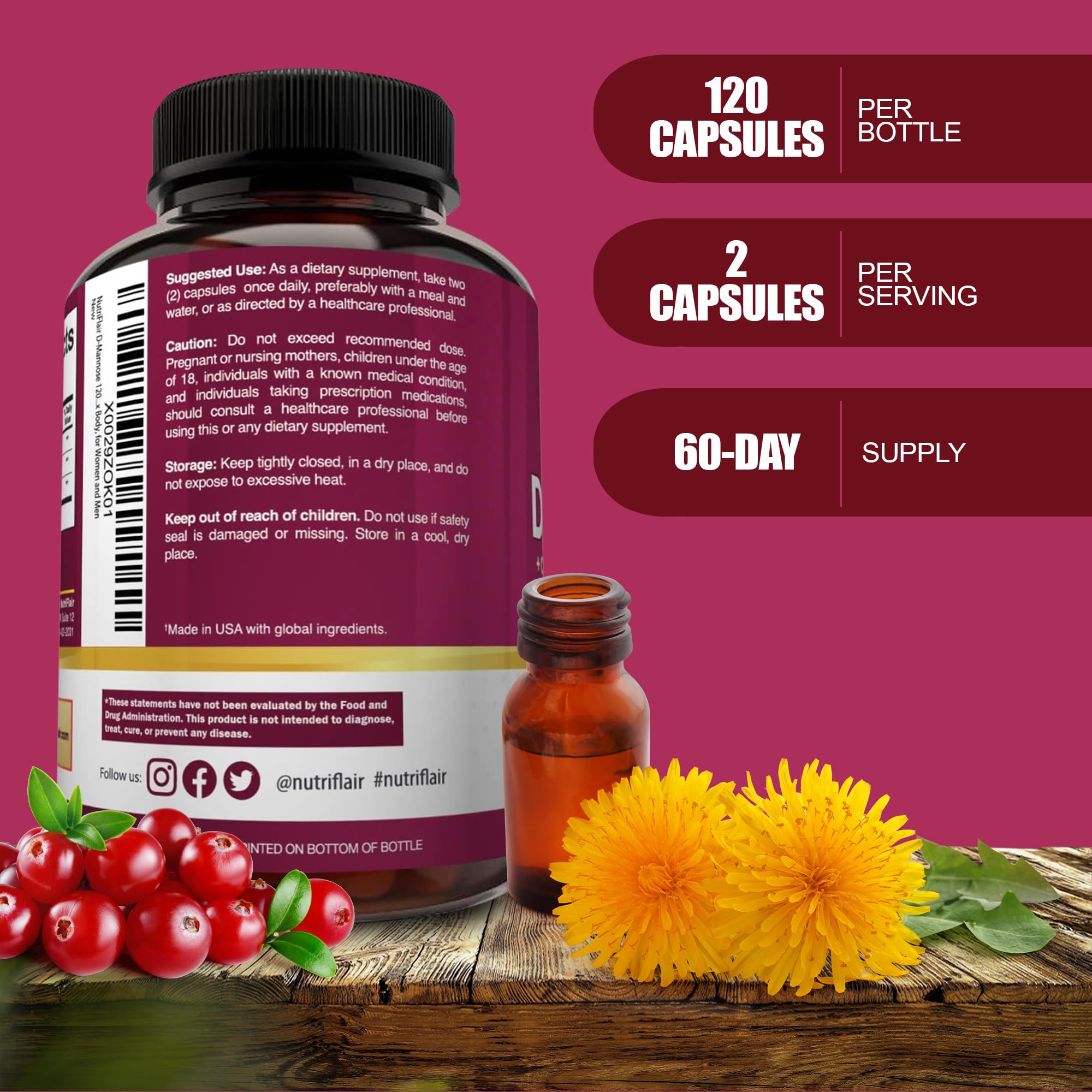 Cranberry capsules for infection prevention