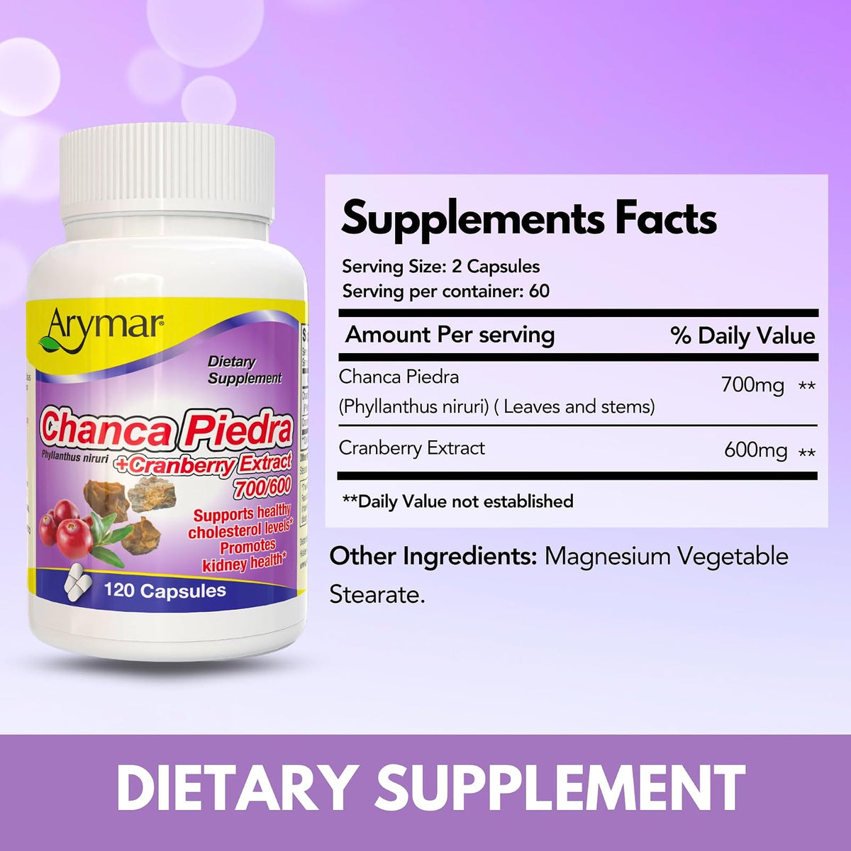 Cranberry capsules for kidney health