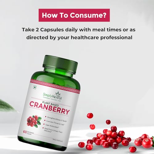 Cranberry capsules for urinary comfort