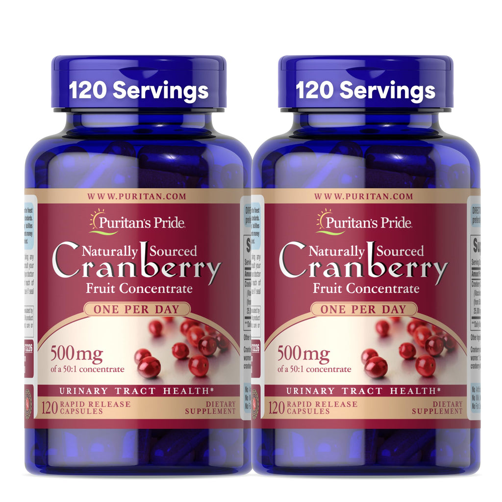 Cranberry capsules for urinary health