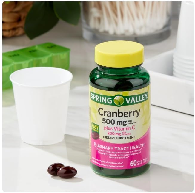 Cranberry capsules for urinary support