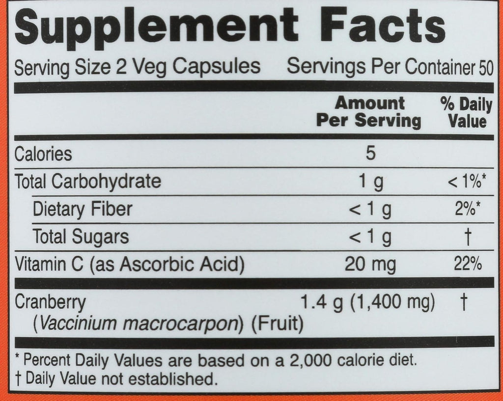 cranberry capsules for urinary support
