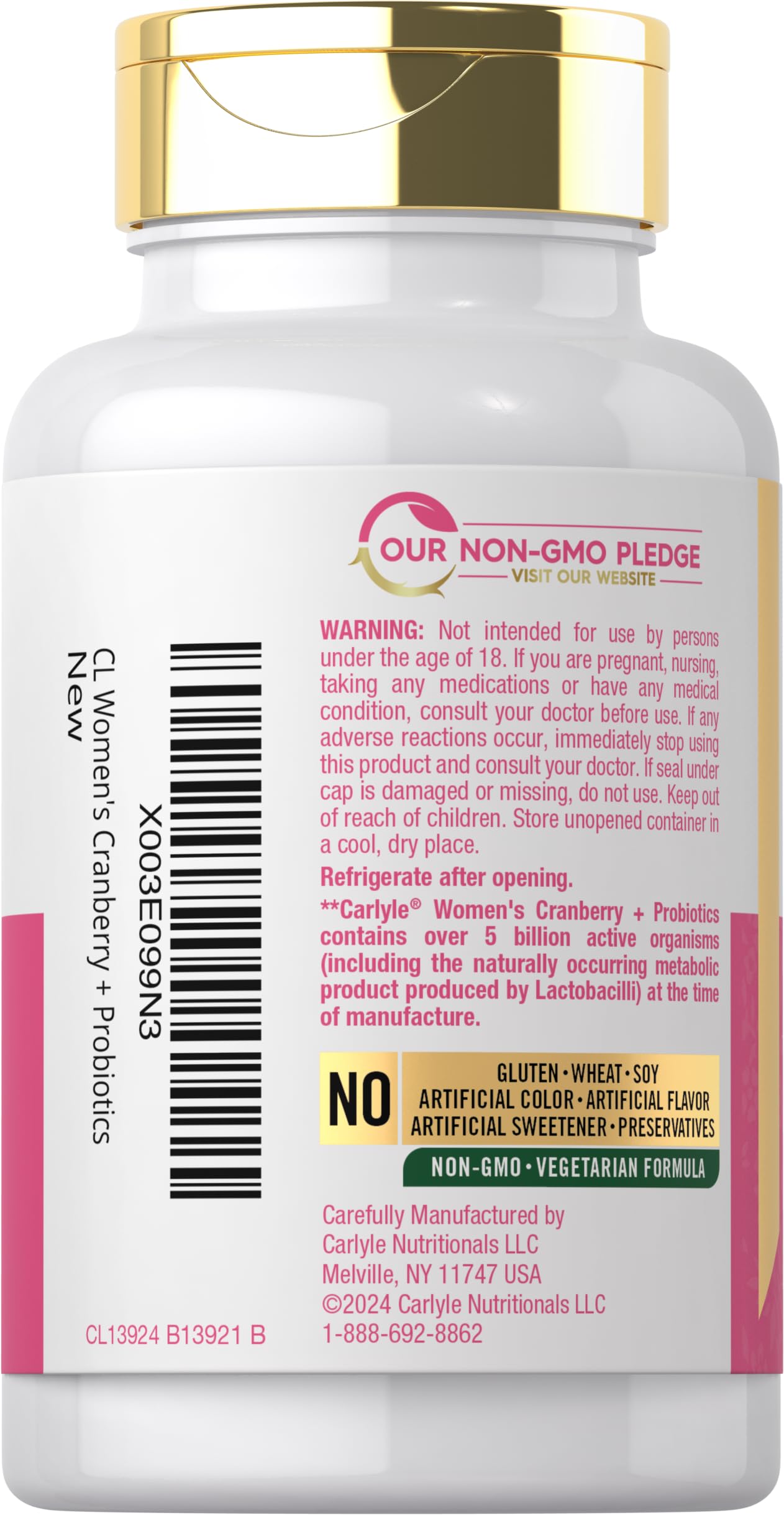 Cranberry capsules for urinary tract health