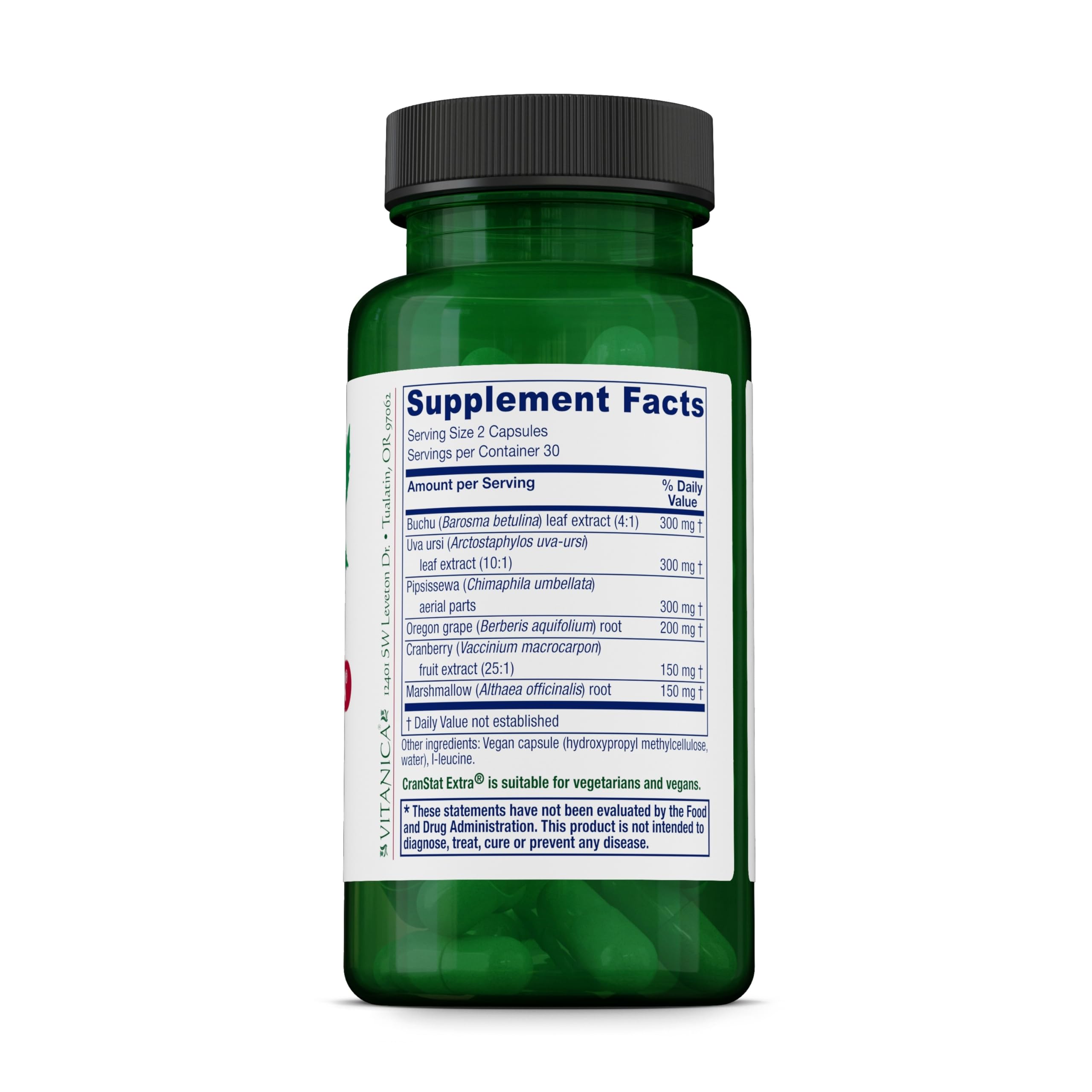 Cranberry capsules for urinary tract support