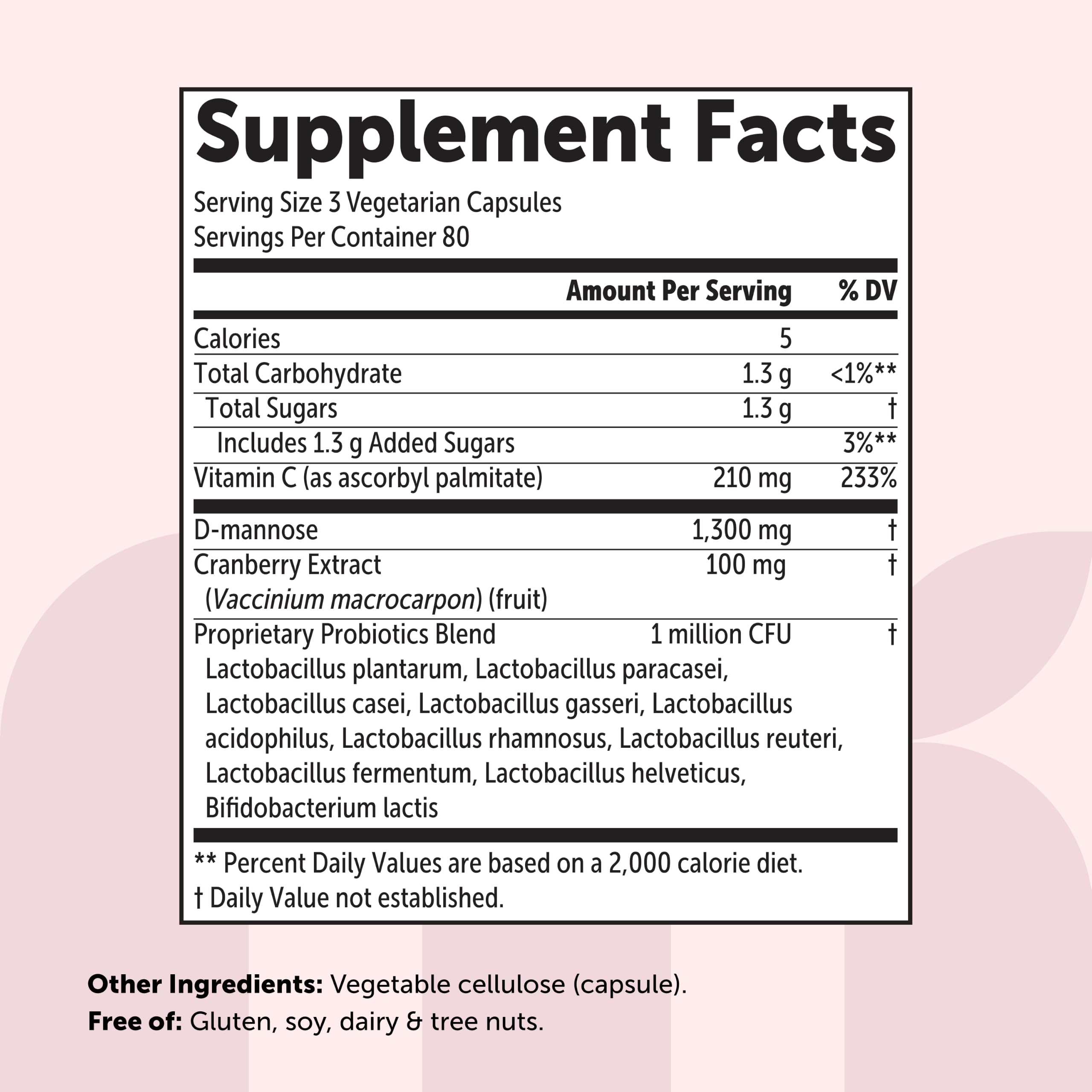 Cranberry capsules for urinary tract