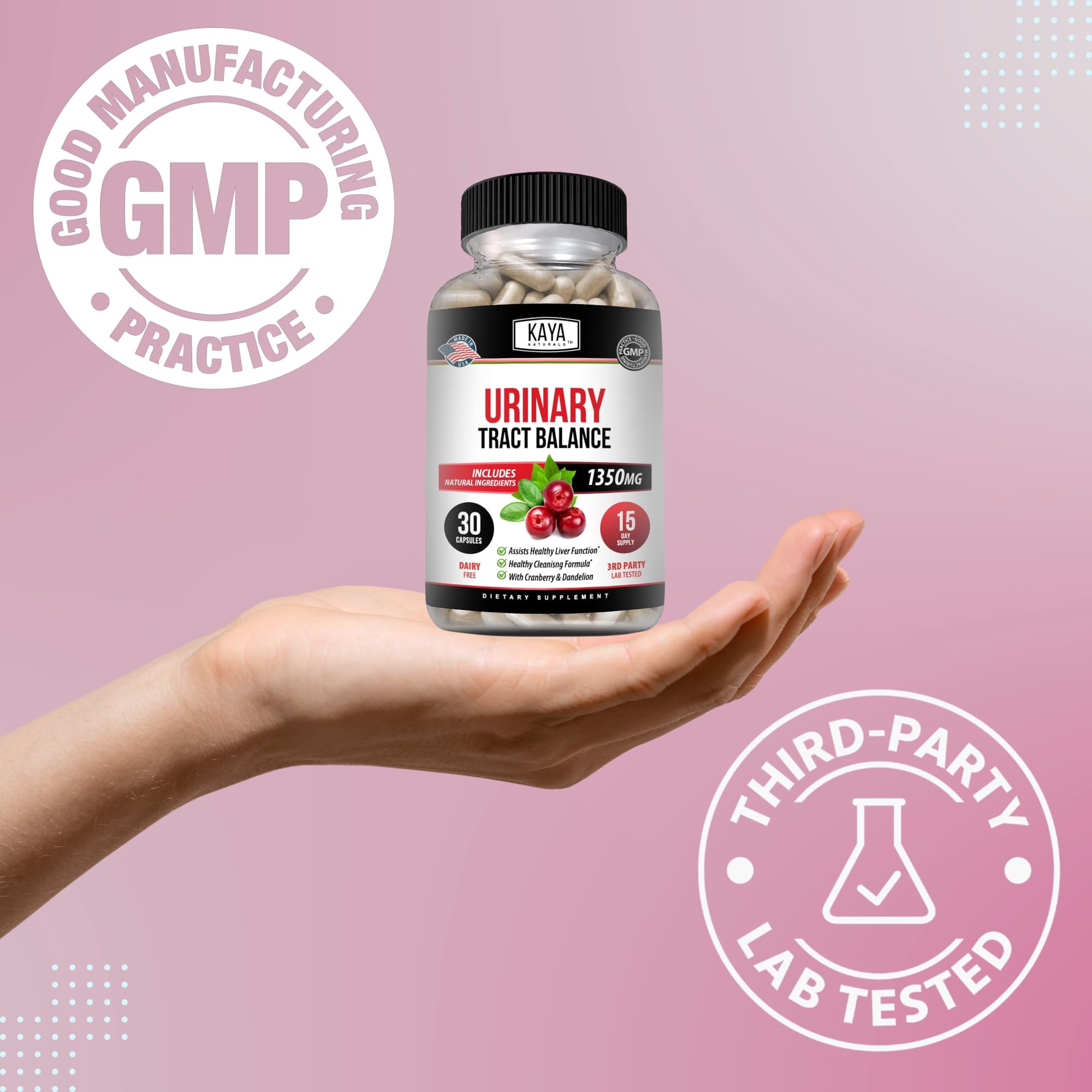 Cranberry capsules for women's health