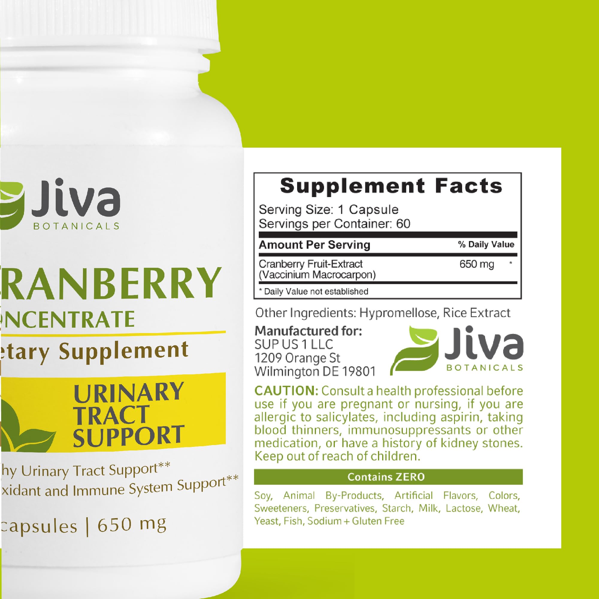 Cranberry capsules for women's health