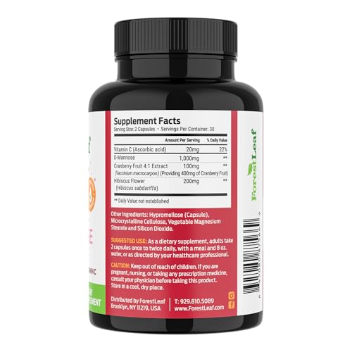 Cranberry capsules with added vitamin C