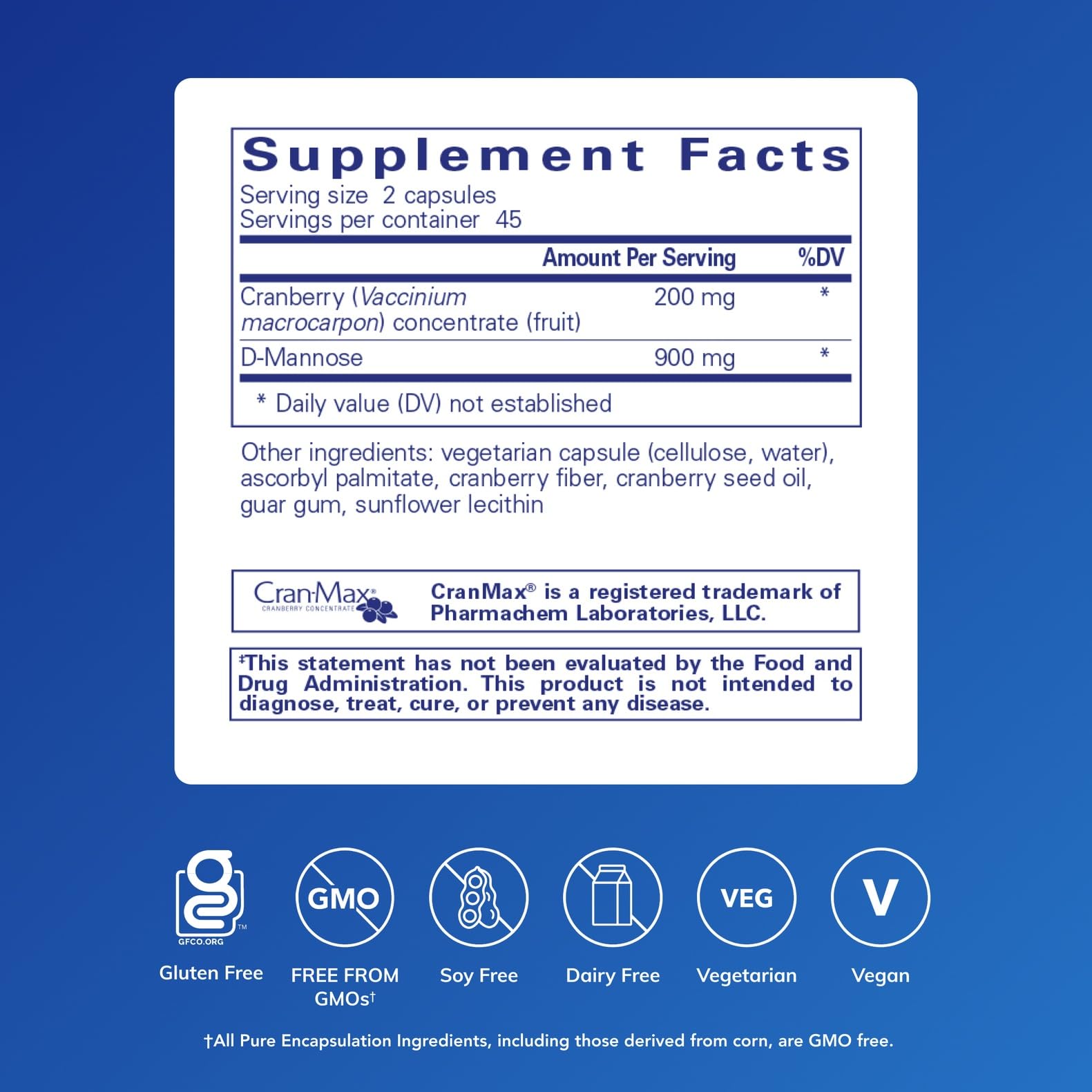 cranberry D-Mannose for urinary support