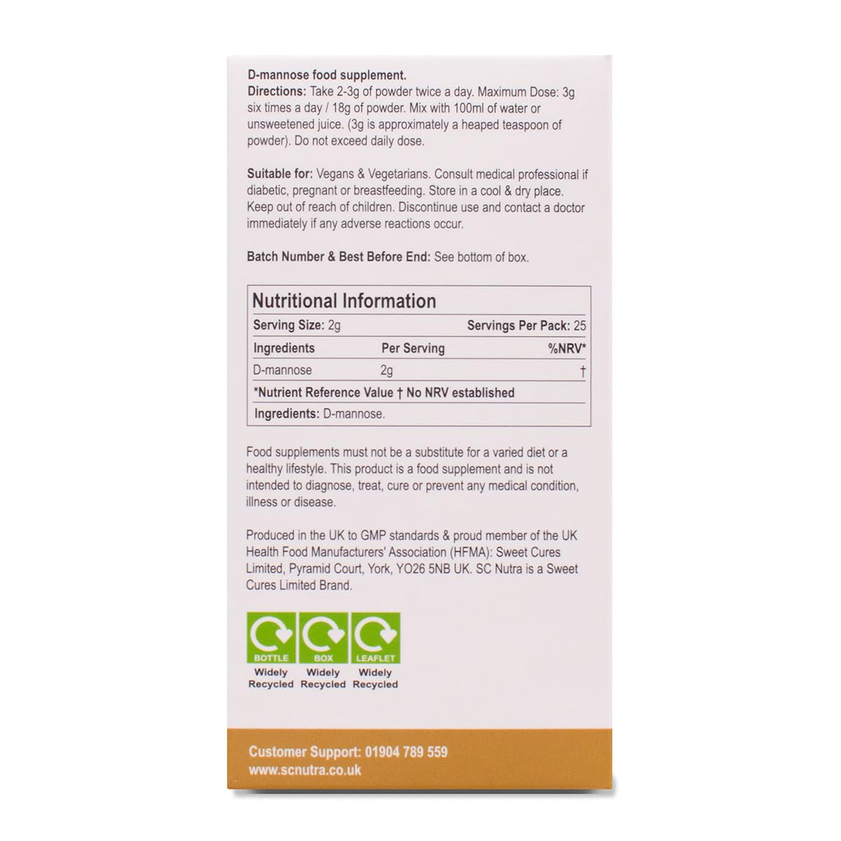 cranberry extract D-Mannose supplement