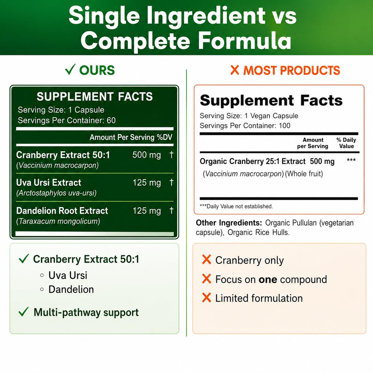 Cranberry extract for antioxidant support