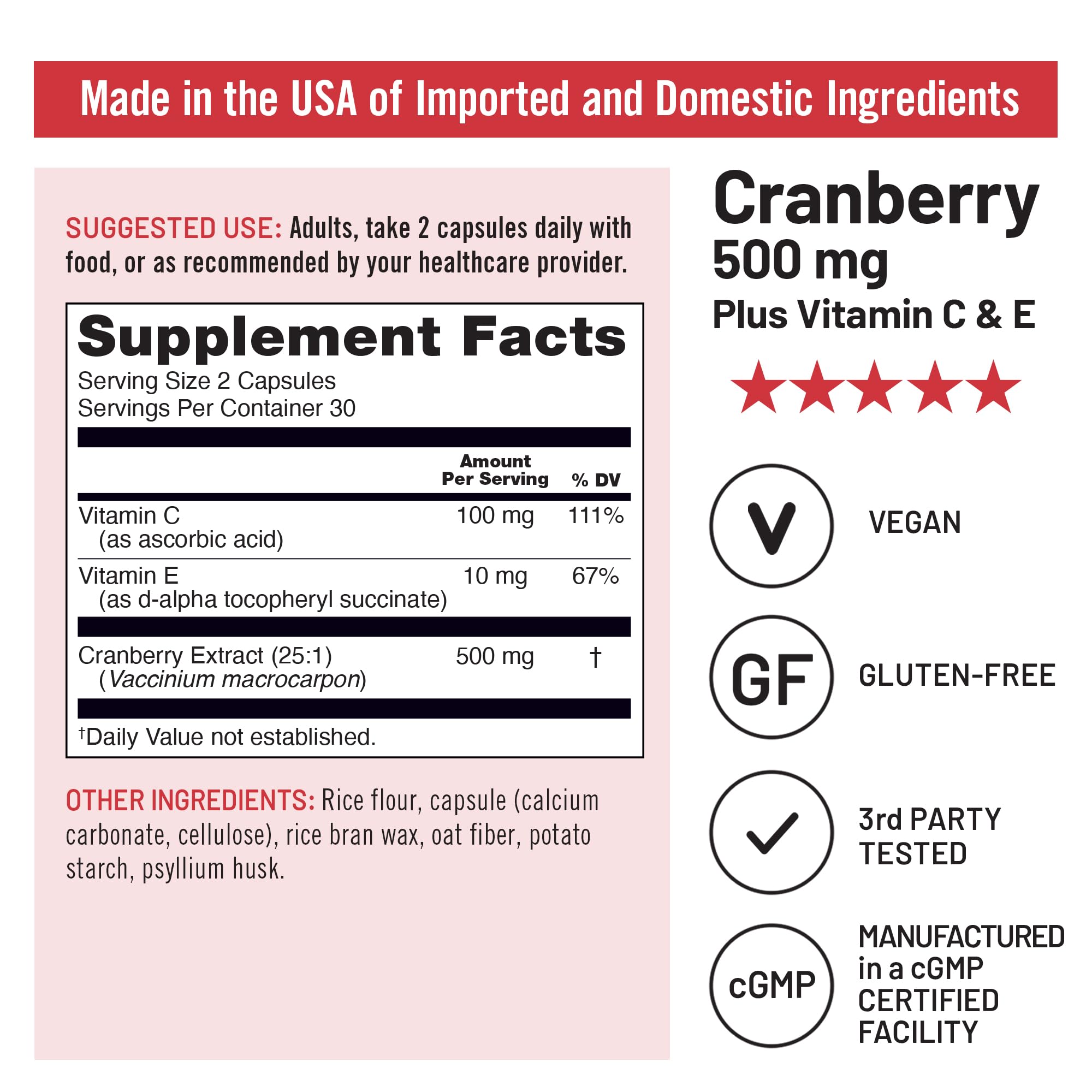 Cranberry extract for digestive support