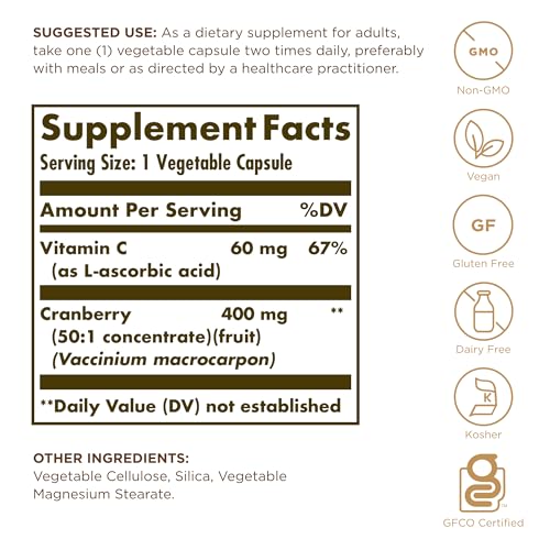 Cranberry extract for urinary support