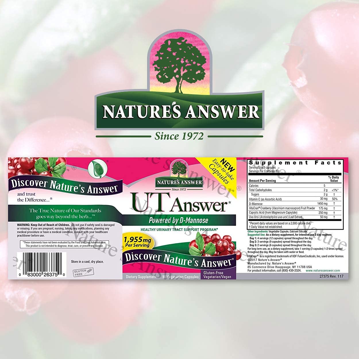 Cranberry flavor herbal supplement benefits