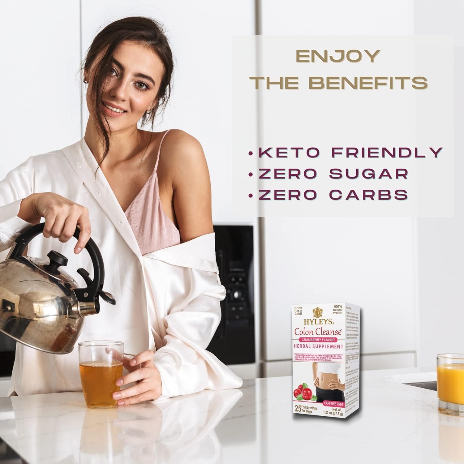 Cranberry flavored herbal detox tea