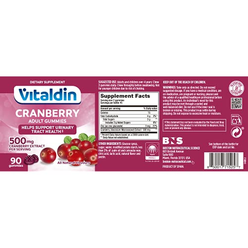 Cranberry gummies for bladder health