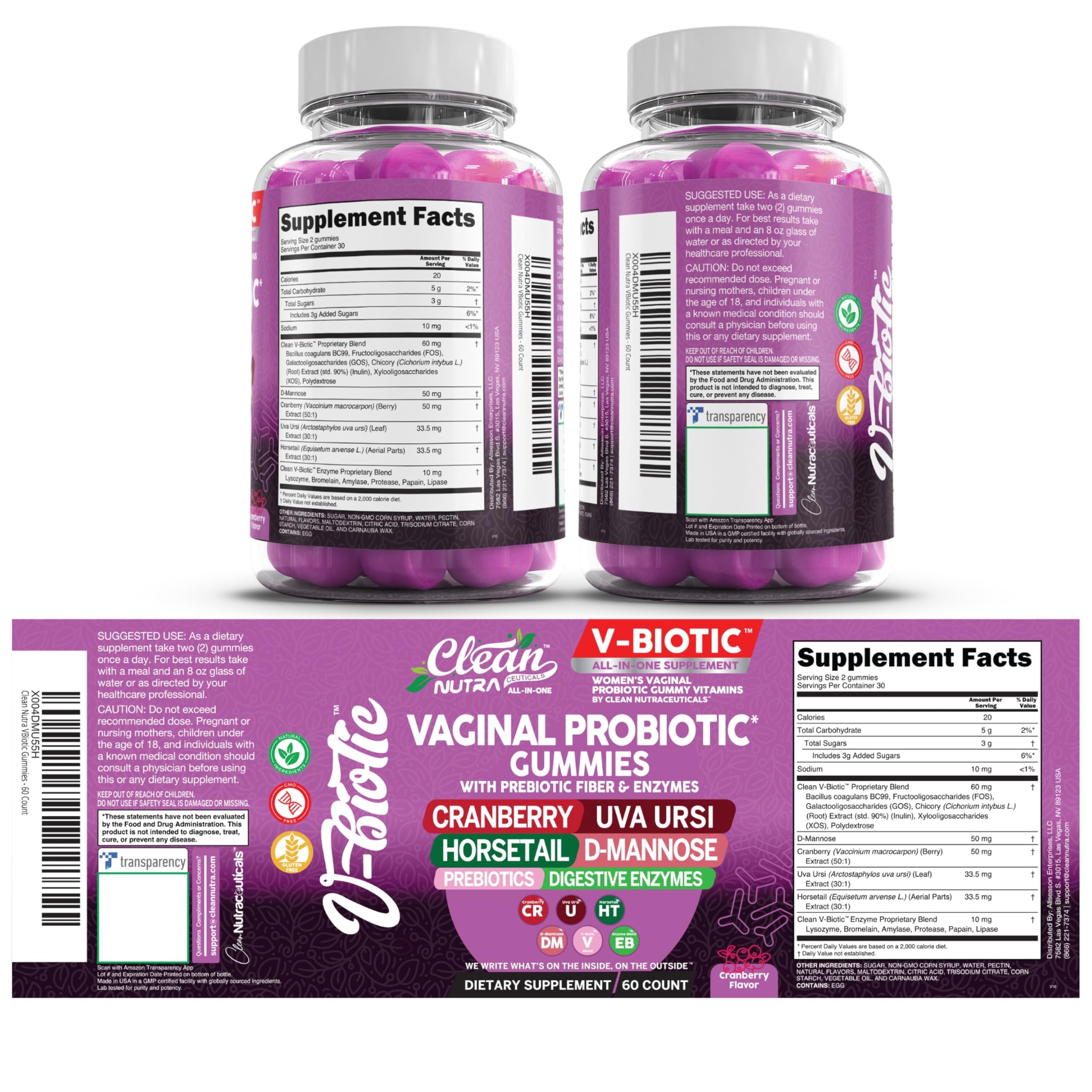 Cranberry gummies for hydration support