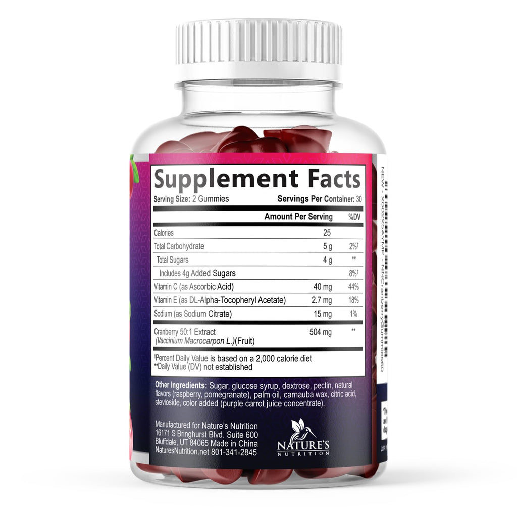 Cranberry gummies for immune support