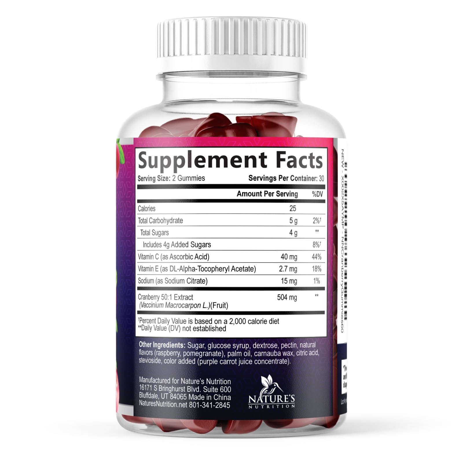 Cranberry gummies for immune support