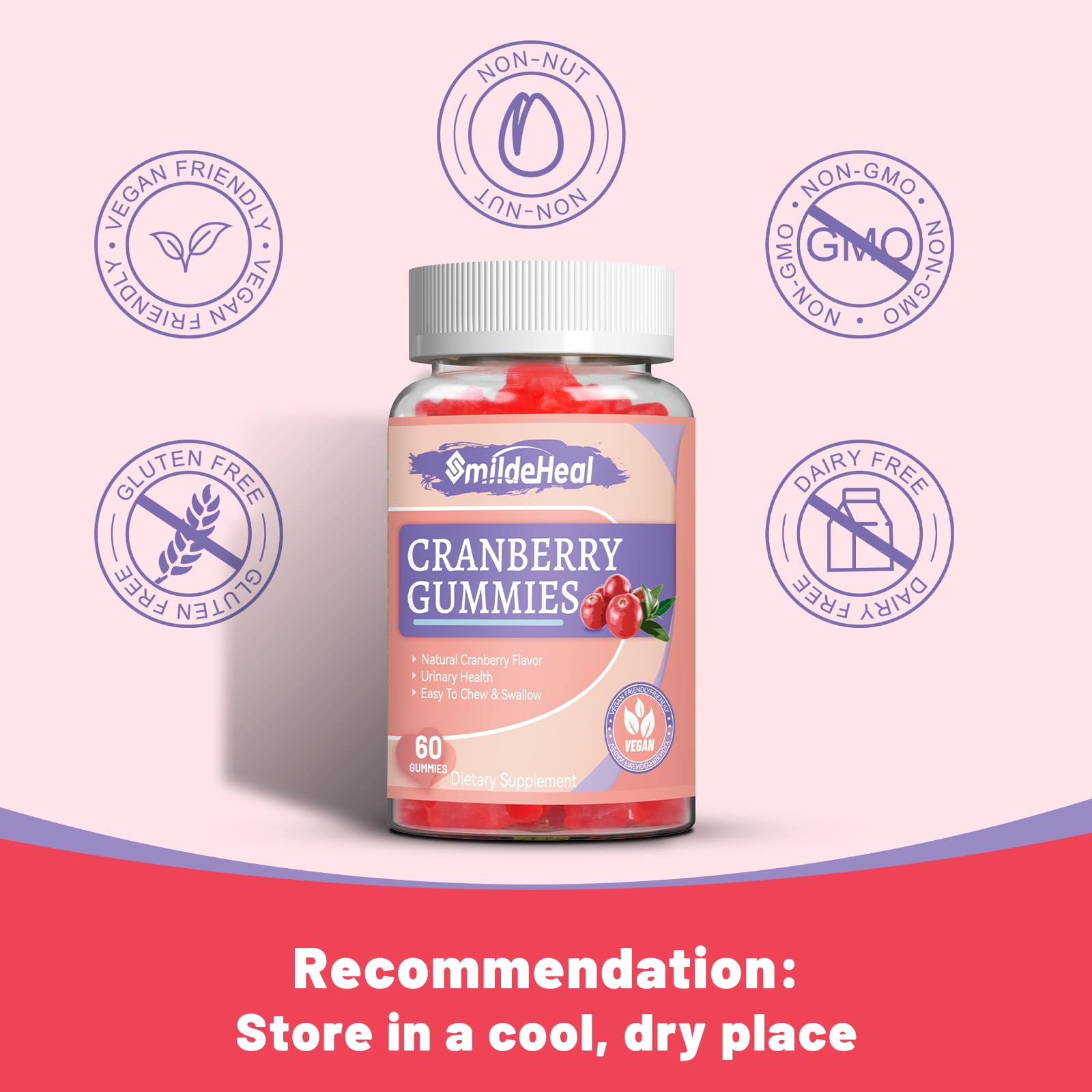 Cranberry gummies for immune support