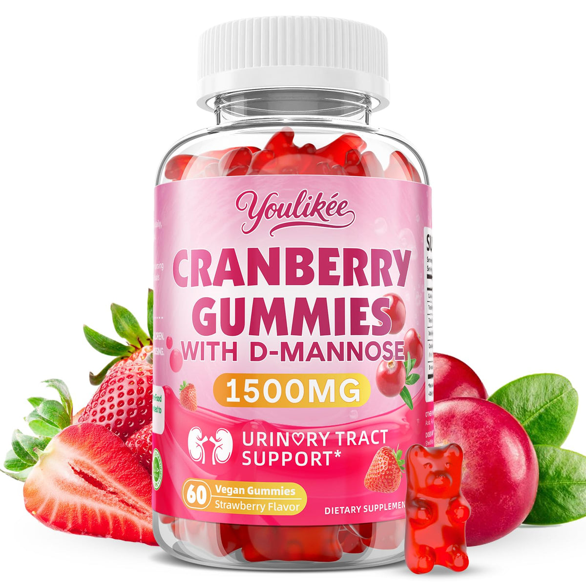 Cranberry gummies for urinary health