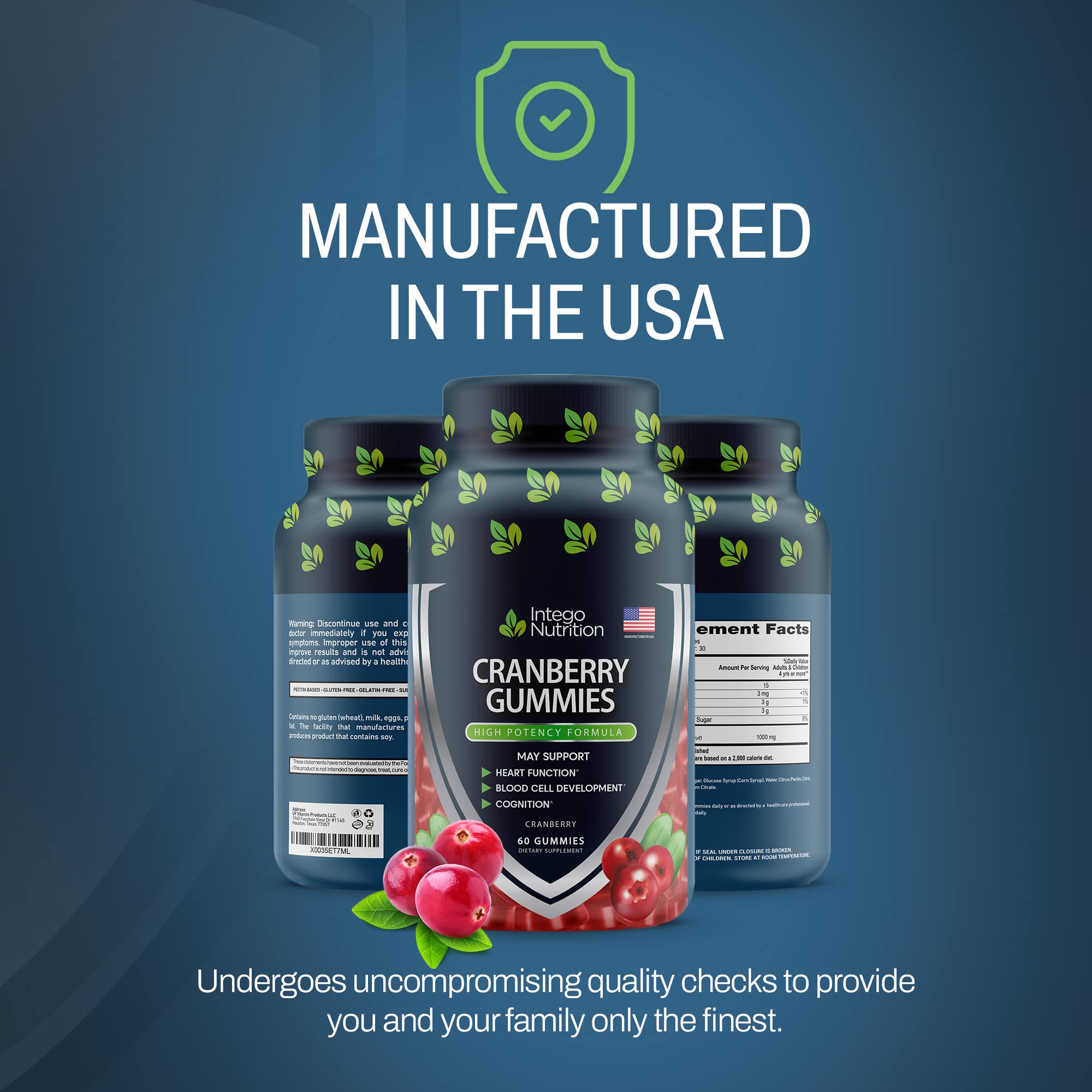 Cranberry gummies with no artificial flavours