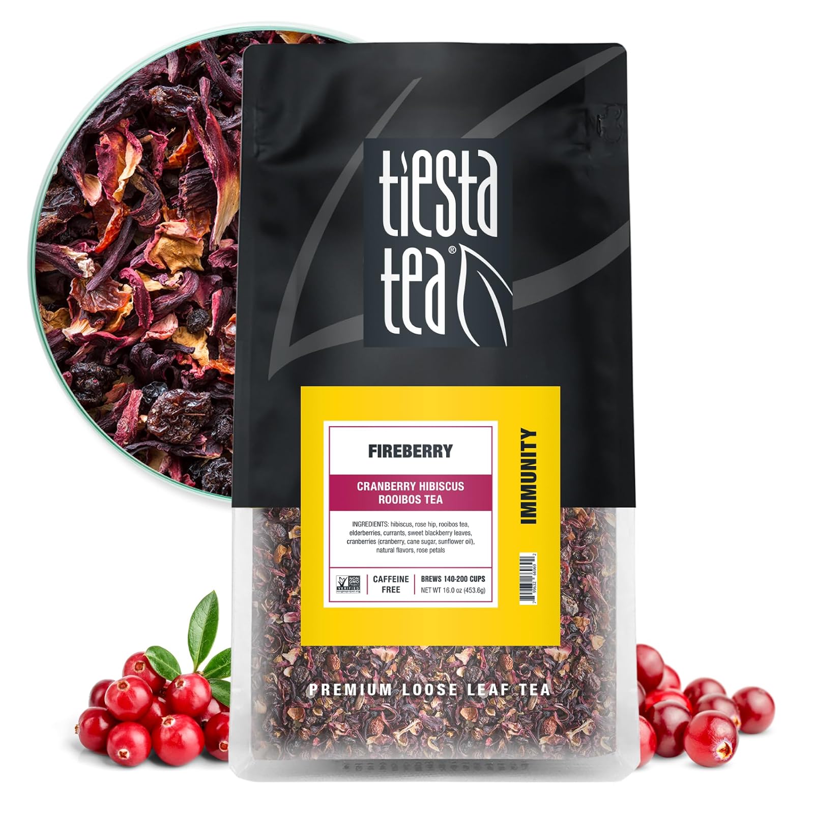 Cranberry hibiscus rooibos herbal tea