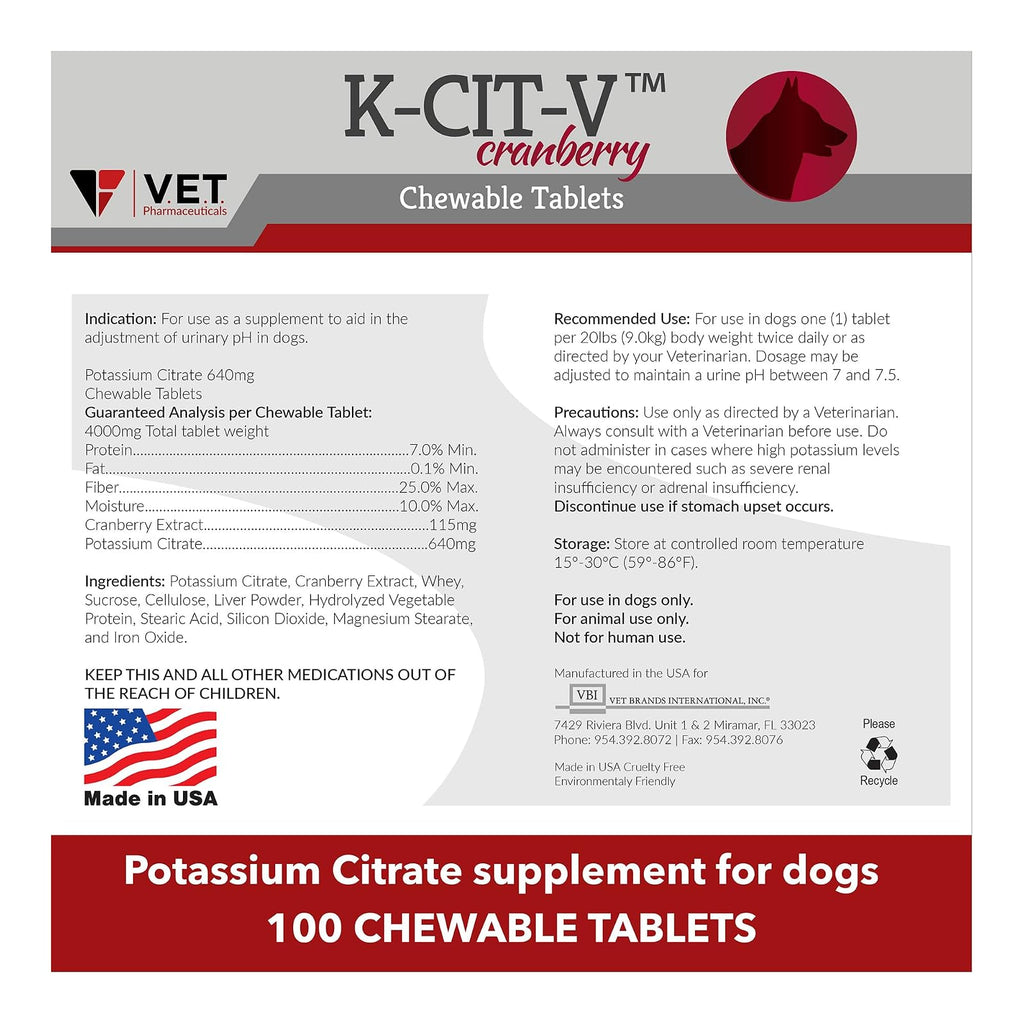 cranberry infused potassium supplement