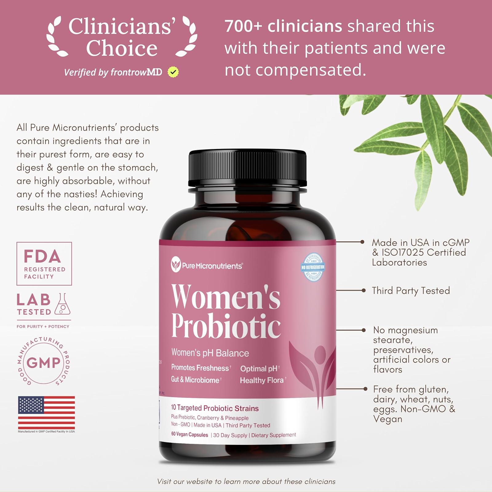 Cranberry infused probiotics capsules