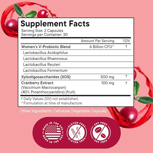 Cranberry infused vaginal health capsules