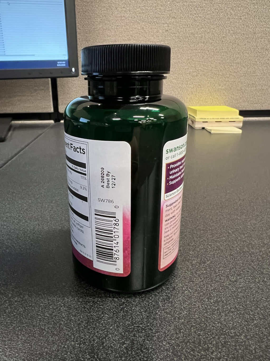 Cranberry juice concentrate for hydration
