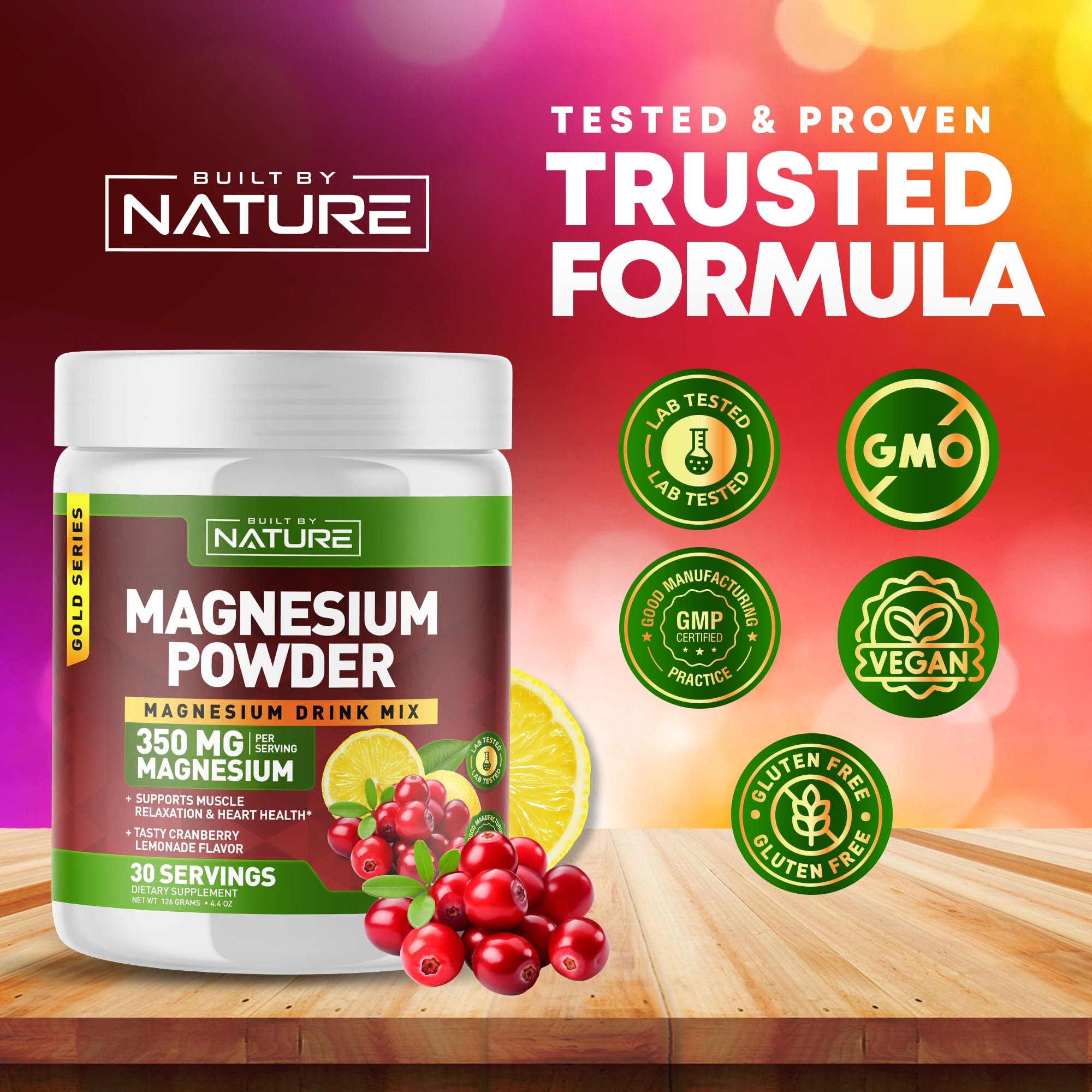Cranberry lemon magnesium for energy