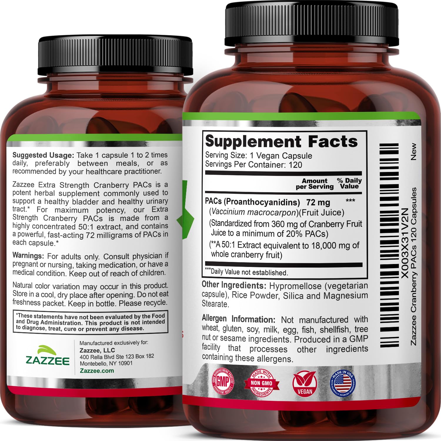 Cranberry PACs for active lifestyle