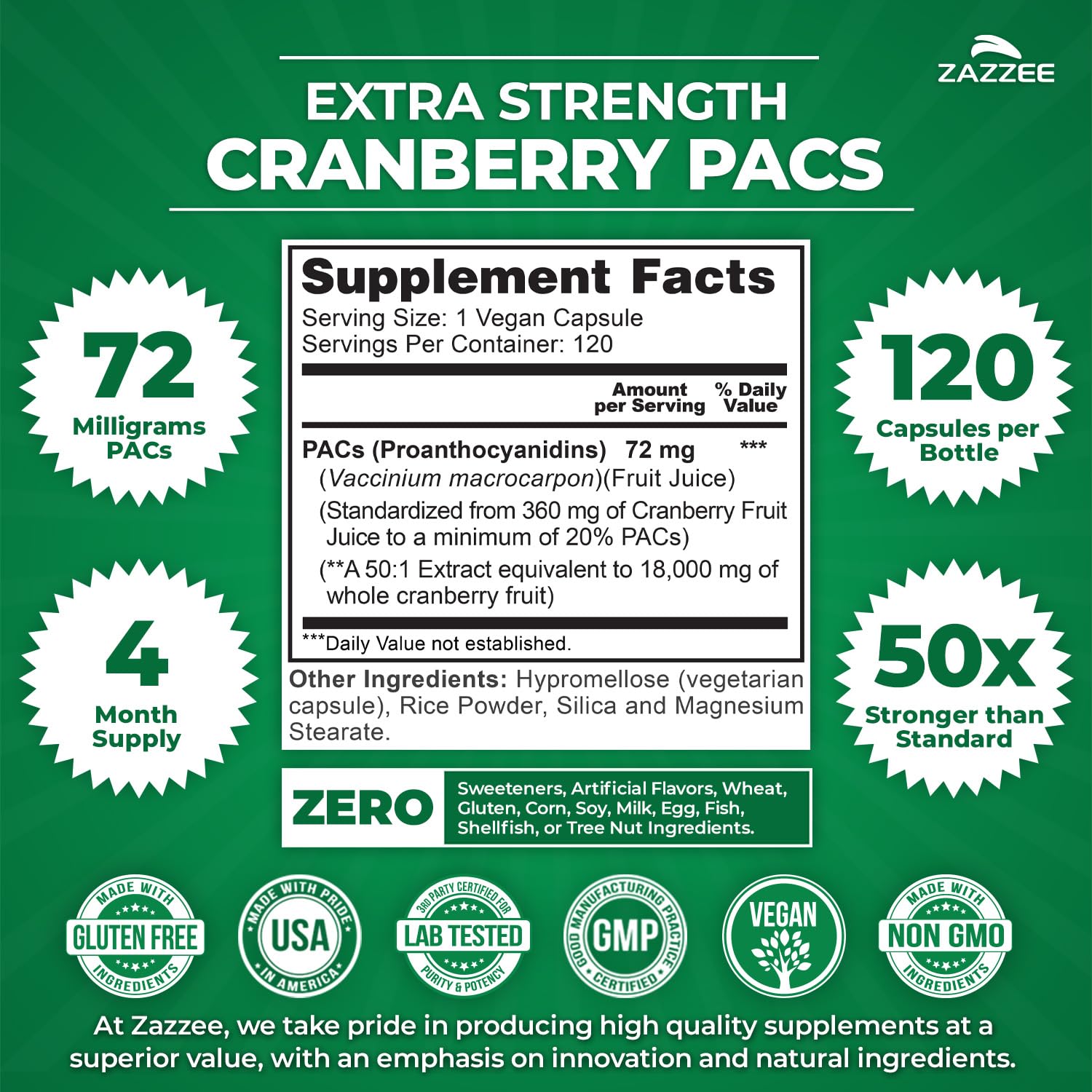 Cranberry PACs for enhanced wellness