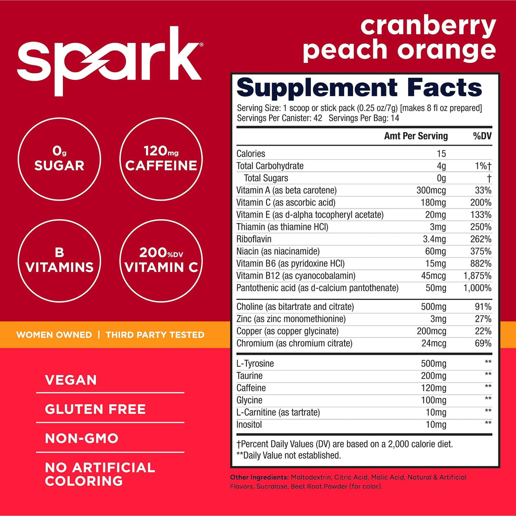 Cranberry peach orange energy boost