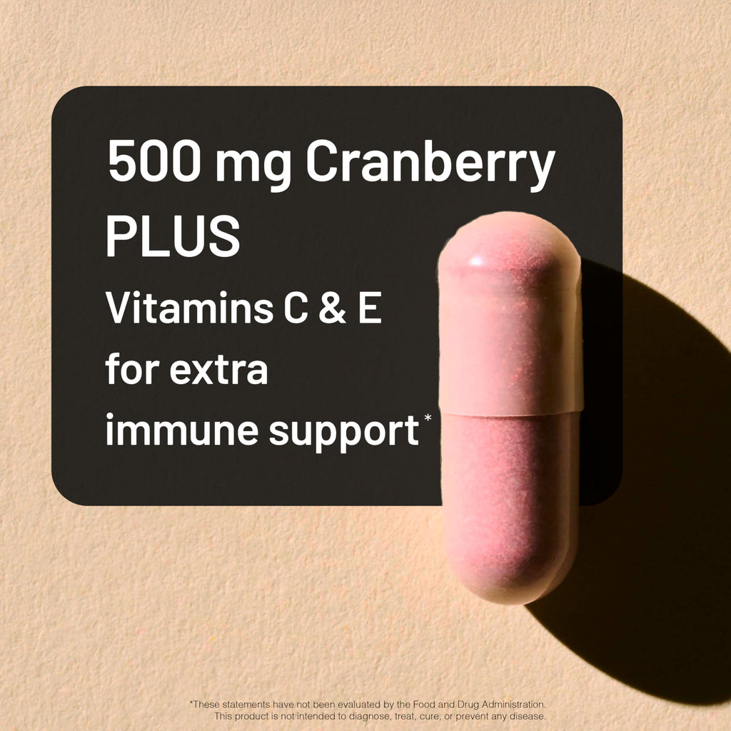 Cranberry pills with vitamins C and E