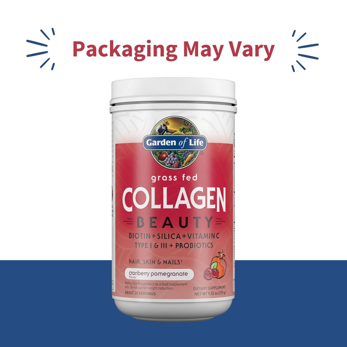 Cranberry pomegranate collagen peptides