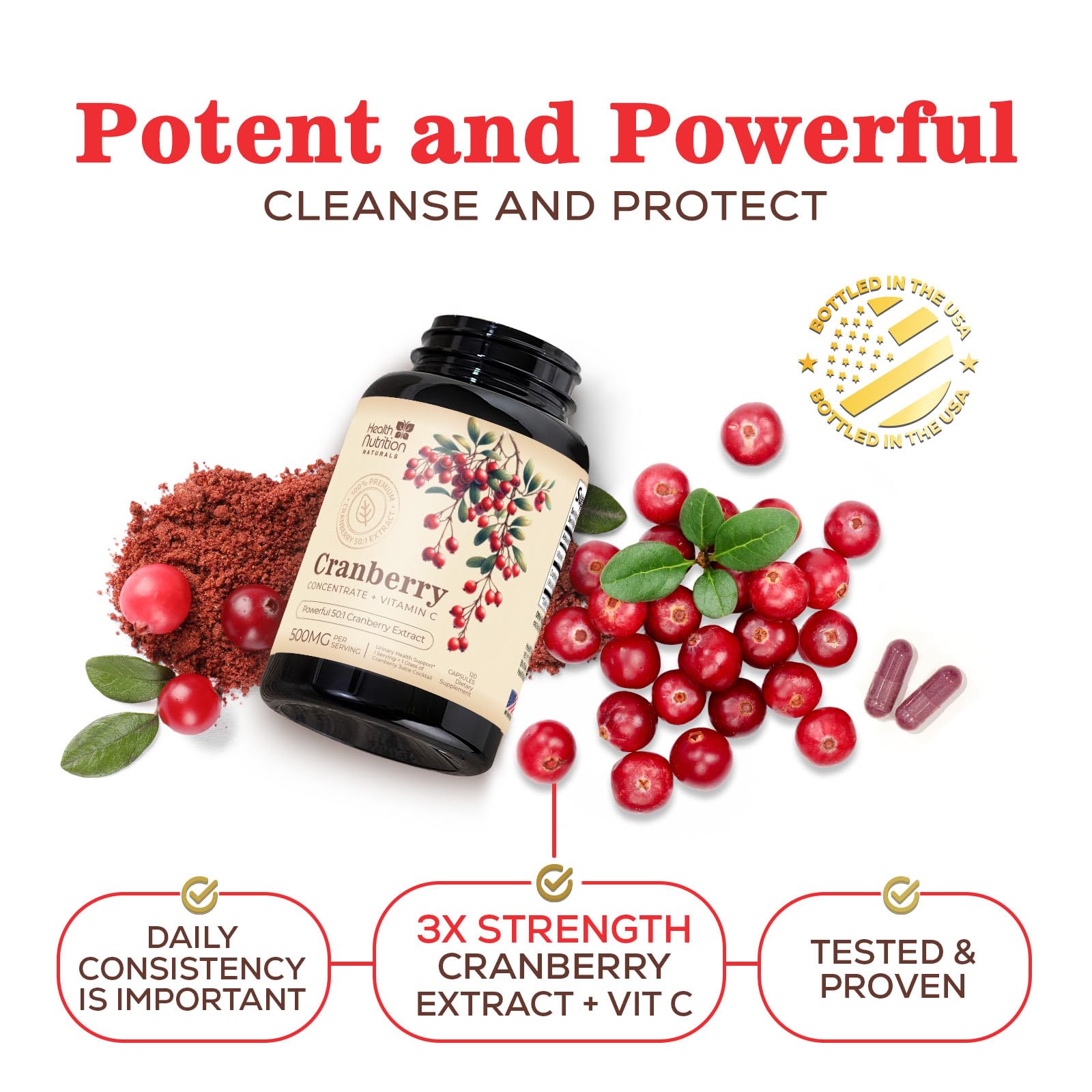 Cranberry powder for healthy hydration
