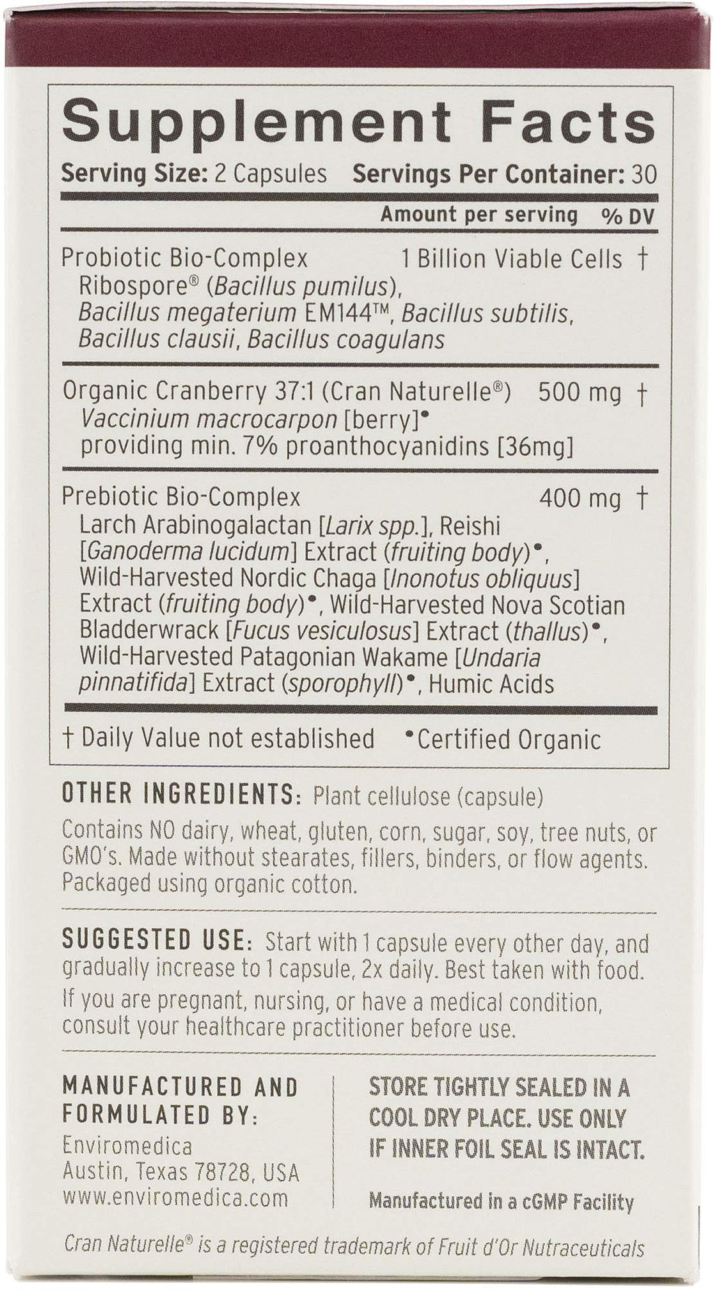 Cranberry prebiotics for enhanced immunity